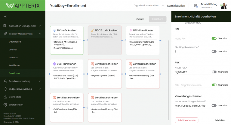 Change YubiKey PIN, PUK and Management Key - Appterix